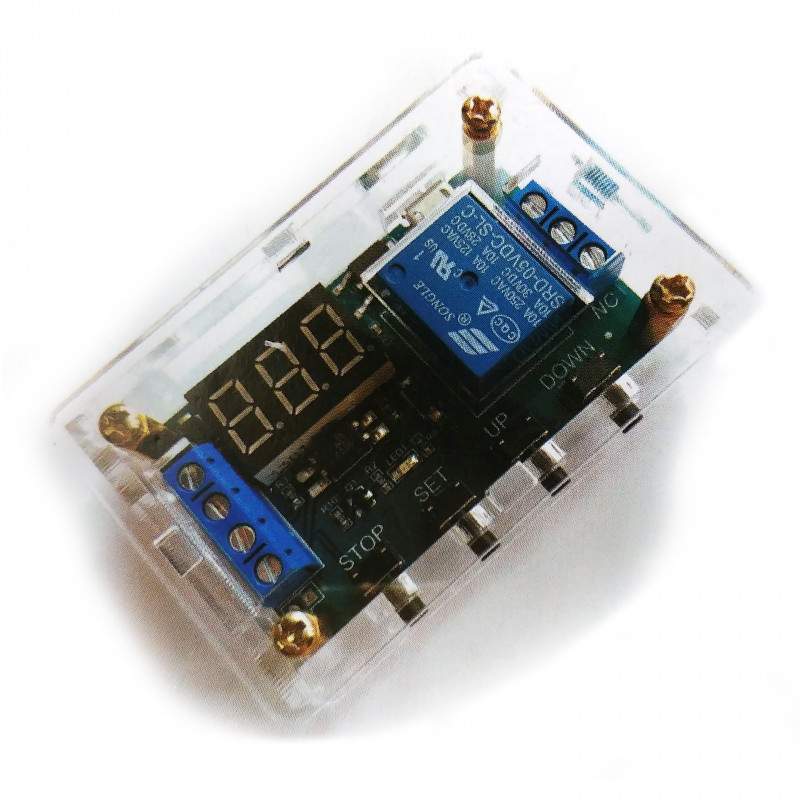 PANEL MOUNTED DIGITAL TIMER RELAY MODULE, 12V, 2200W LOAD